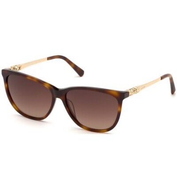 Swarovski | Accessories | Nwt Swarovski Dark Tortoise Gold Sunglasses ...